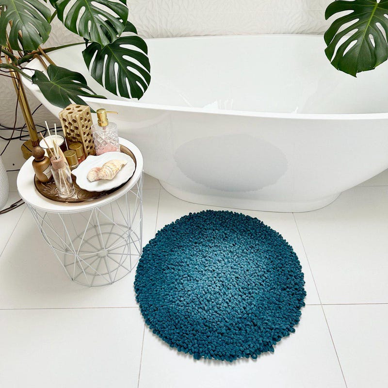 Round Bathroom Rug - Etsy