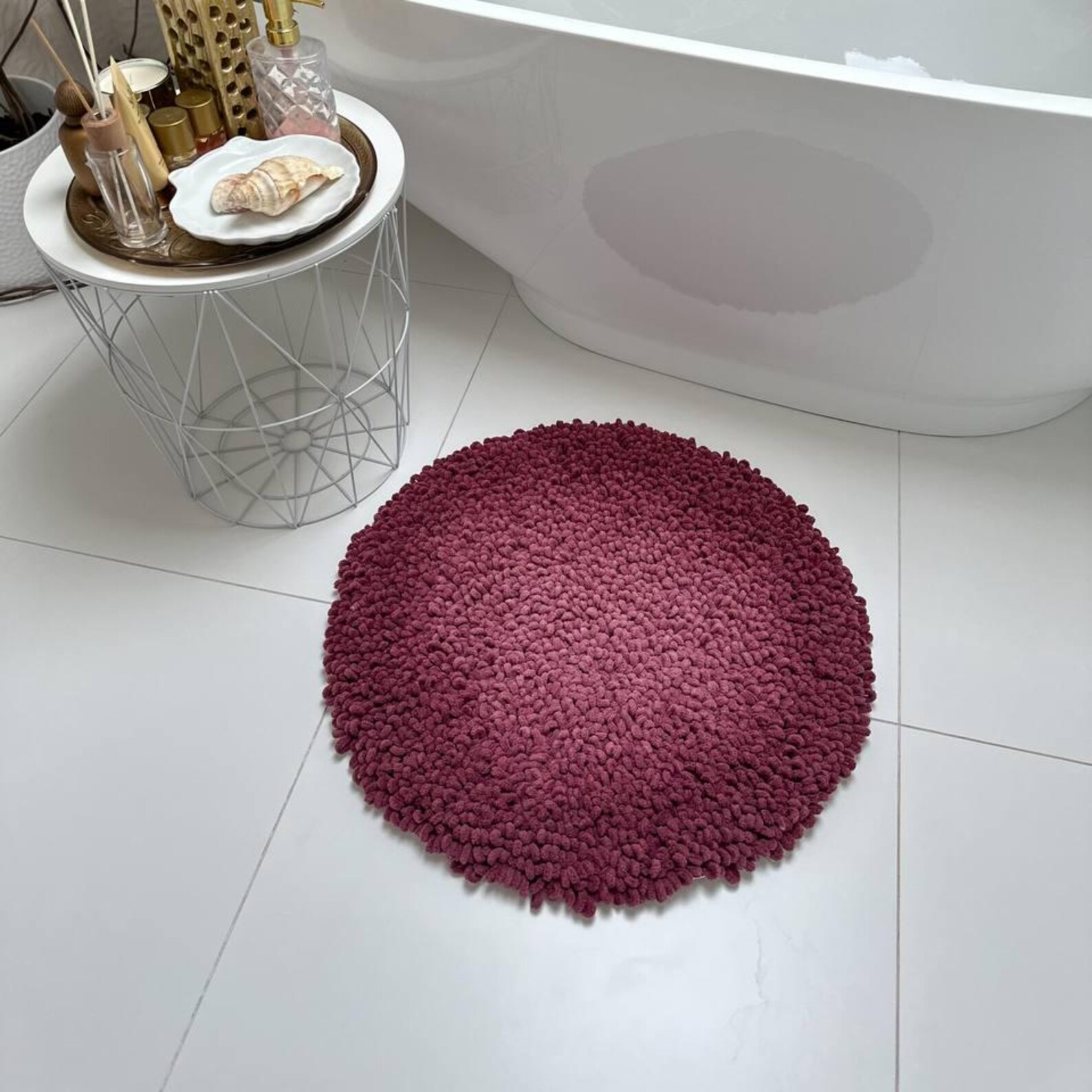 Royal Blue Bathroom Mat – Bathroom Rug 24 Inch - Etsy