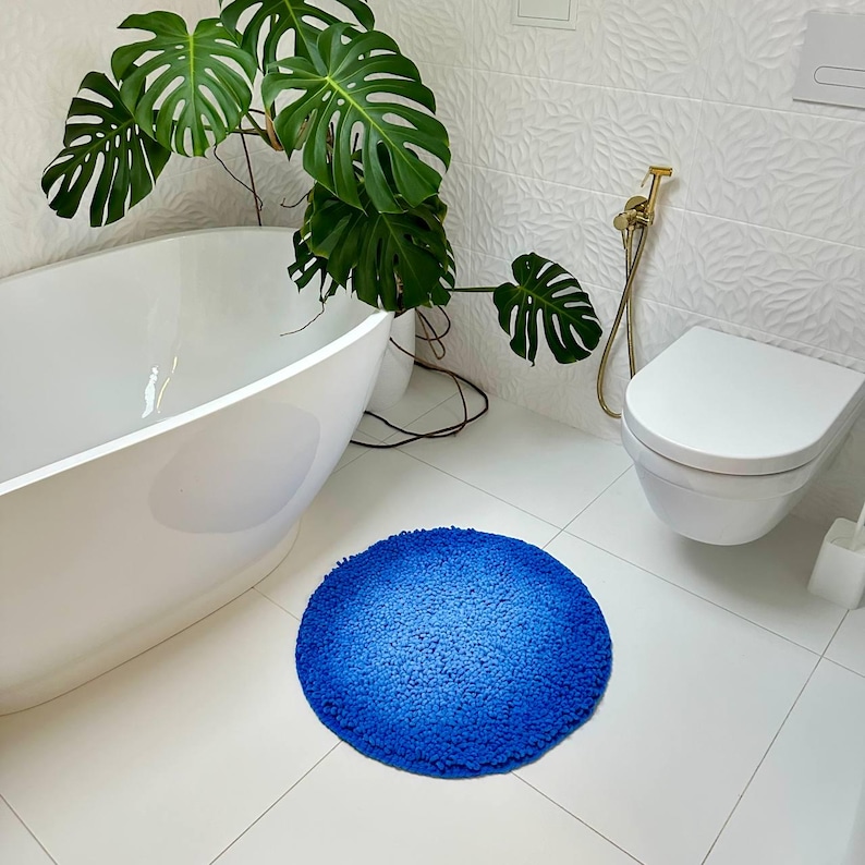 Royal Blue Bathroom Mat Bathroom Rug 24 Inch - Etsy