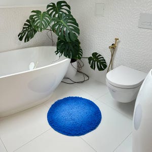 Royal Blue Bathroom Mat – Bathroom Rug 24 Inch - Etsy