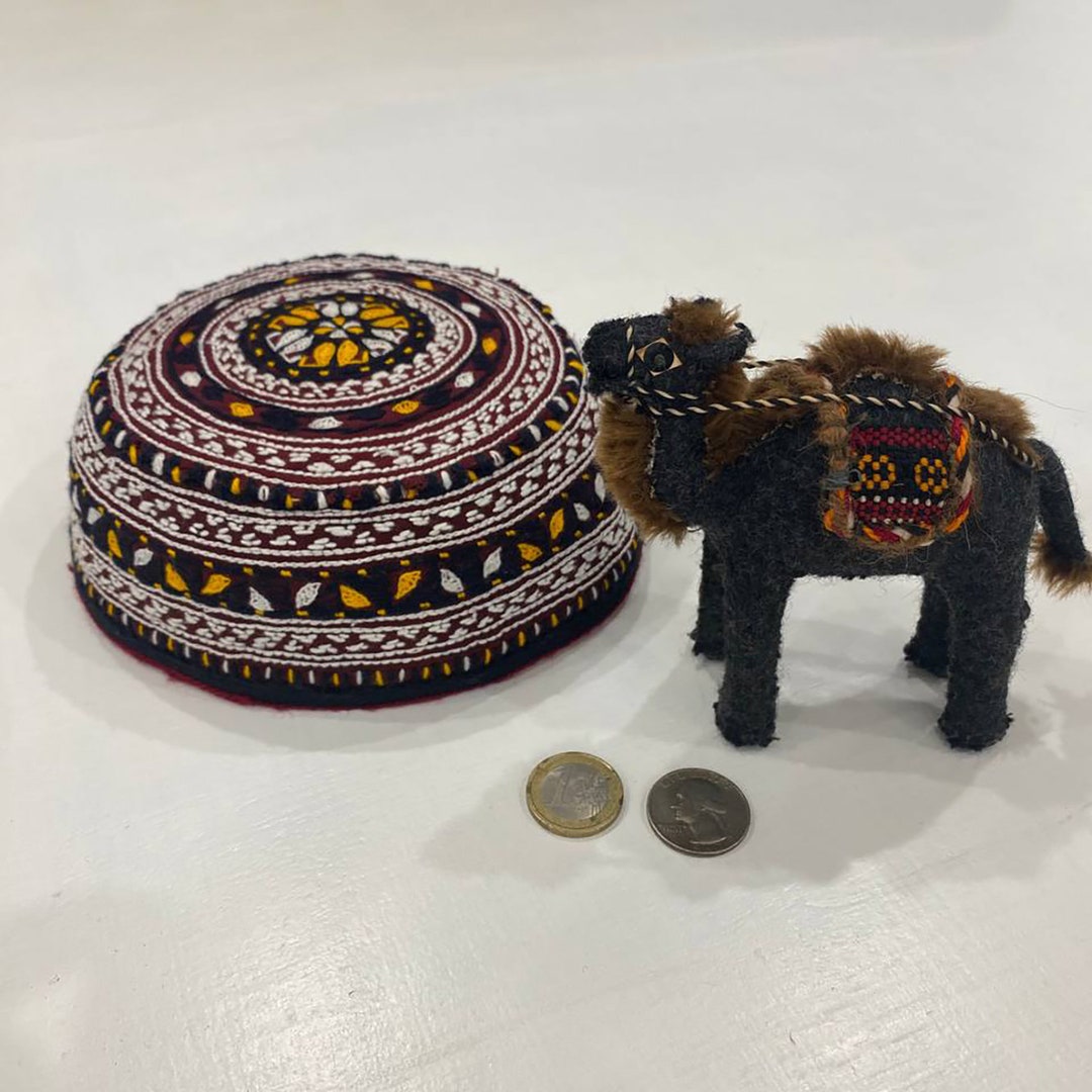 Vintage Takhya Turkmenistan Turkmen Men Hat Hand-made Embroidered Hat ...