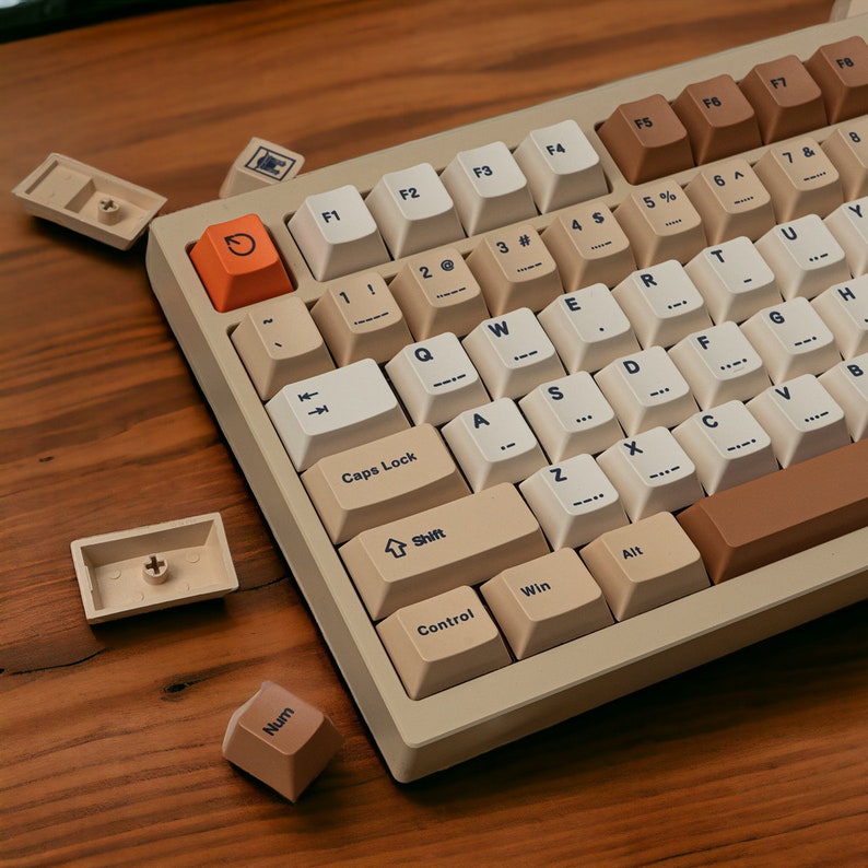 Espresso Wing Coffee Aviator Theme Cute Cool Keycaps Set for Mechanical ...