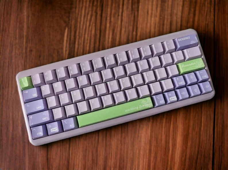Lavender Purple Lilac Violet Theme Cute Cool Keycaps Set for Mechanical ...