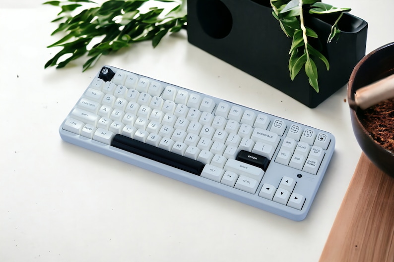Arctic Frost Snowfall White Theme Cute Cool Keycaps Set for Mechanical ...
