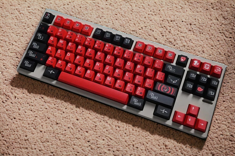 Persona Red Black Video Game Theme Keycaps Set for Mechanical Keyboard ...