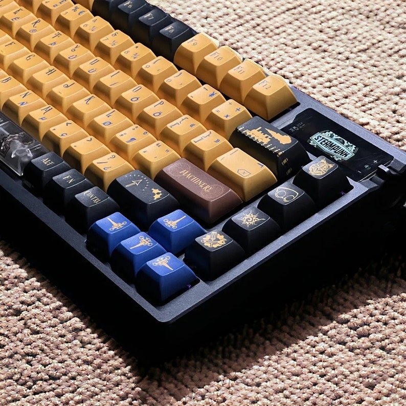 Steampunk Industrial Victorian Theme Cute Keycaps Set for Mechanical ...