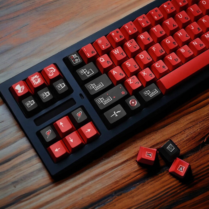 Red and Black Keycaps - Etsy