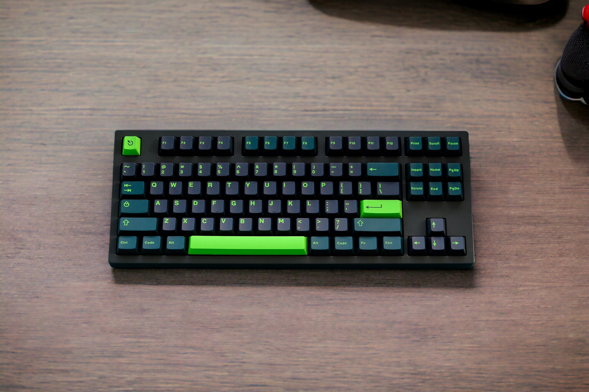 Shadowed Emerald Carbongreen Theme Cute Cool Keycaps Set for Mechanical ...