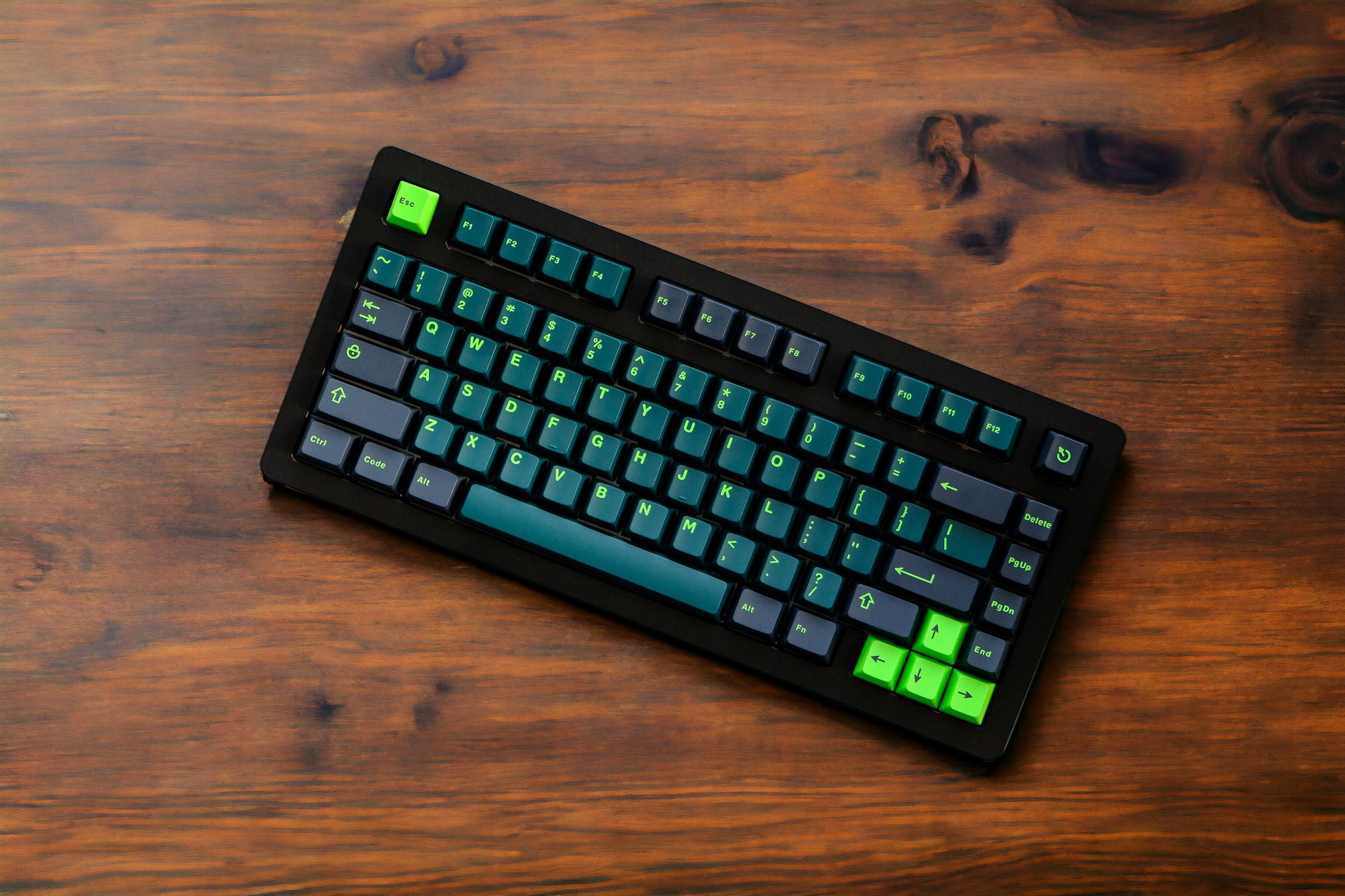 Shadowed Emerald Carbongreen Theme Cute Cool Keycaps Set for Mechanical Keyboard 253 Keys Cherry ...