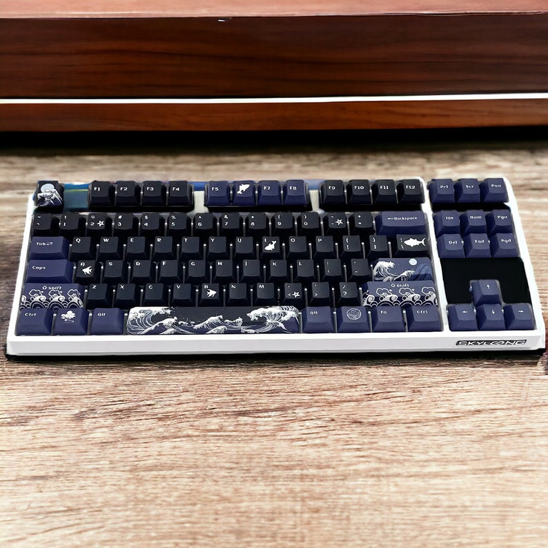 Stormy Dark Night at Sea Theme Cute Cool Keycaps Set for Mechanical ...