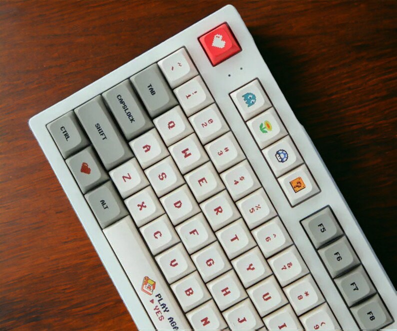 Retro Mario Video Old Game Keycaps Set for Mechanical Keyboard - Etsy