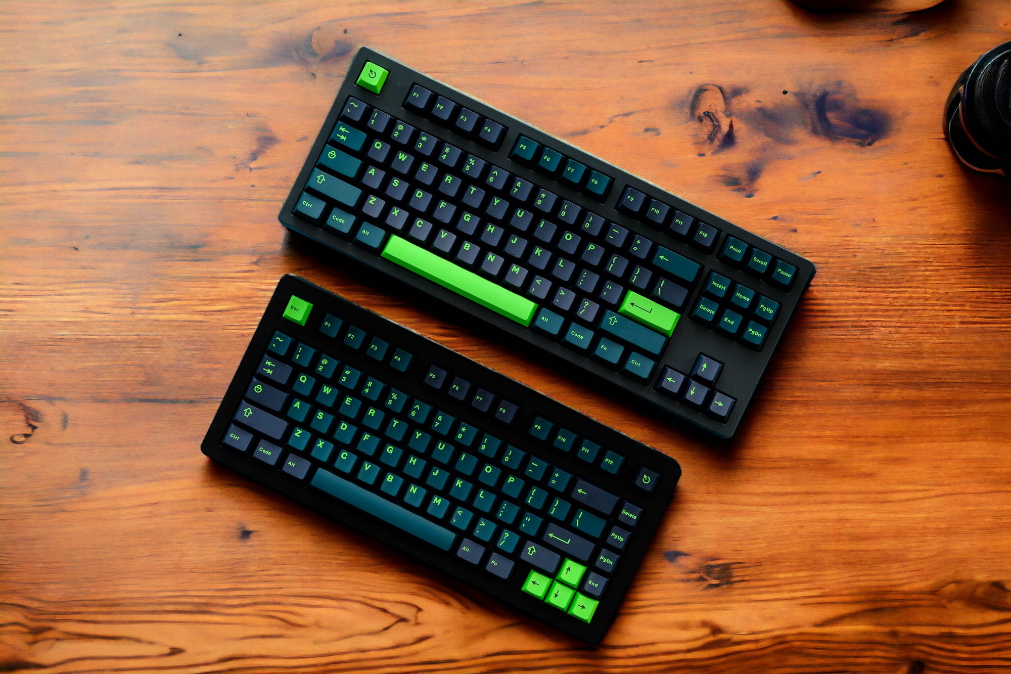Shadowed Emerald Carbongreen Theme Cute Cool Keycaps Set for Mechanical ...