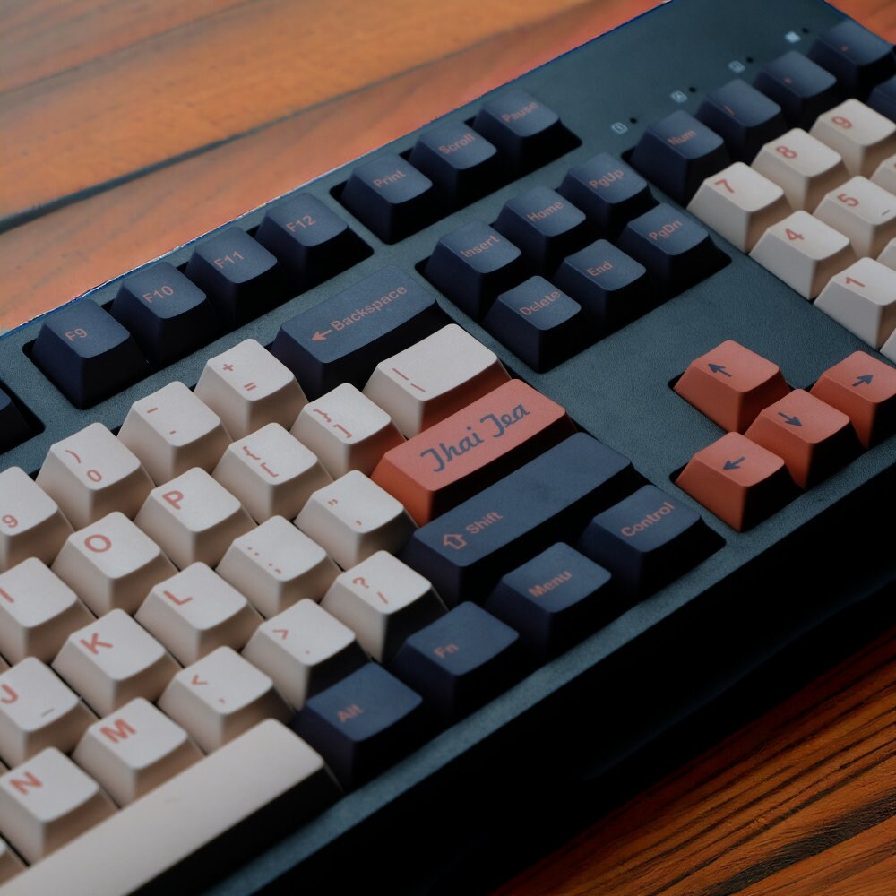 Thai Tea Modern Orange Theme Cute Cool Keycaps Set for Mechanical ...