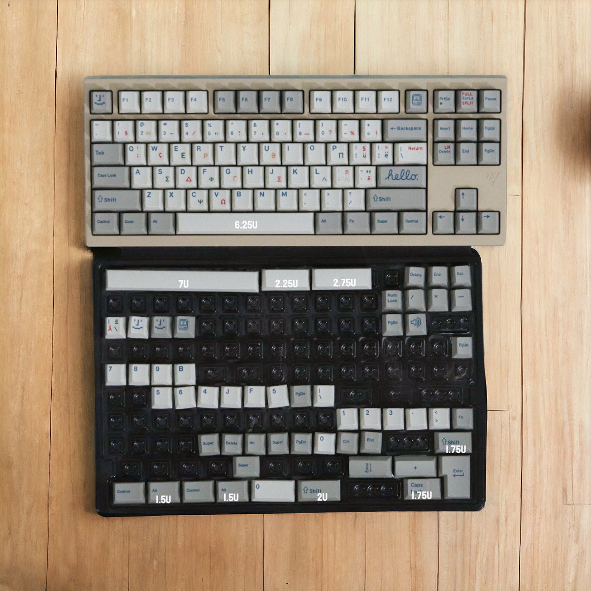 Retro Greek Gray Cute Cool Theme Keycaps Set for Mechanical Keyboard ...