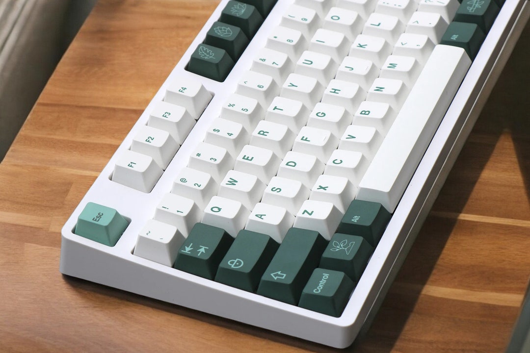 Botanical Plant Leaf Theme Cute Cool Keycaps Set for Mechanical ...