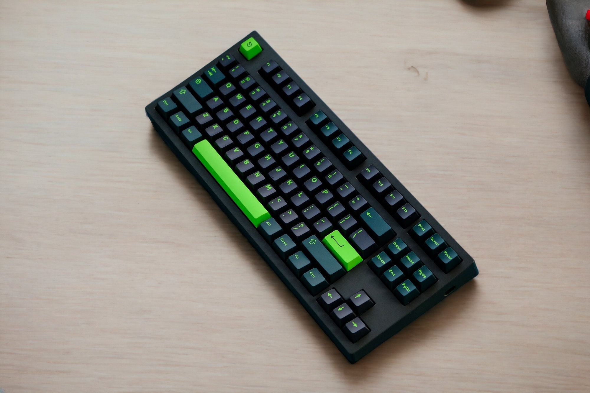 Shadowed Emerald Carbongreen Theme Cute Cool Keycaps Set for Mechanical ...