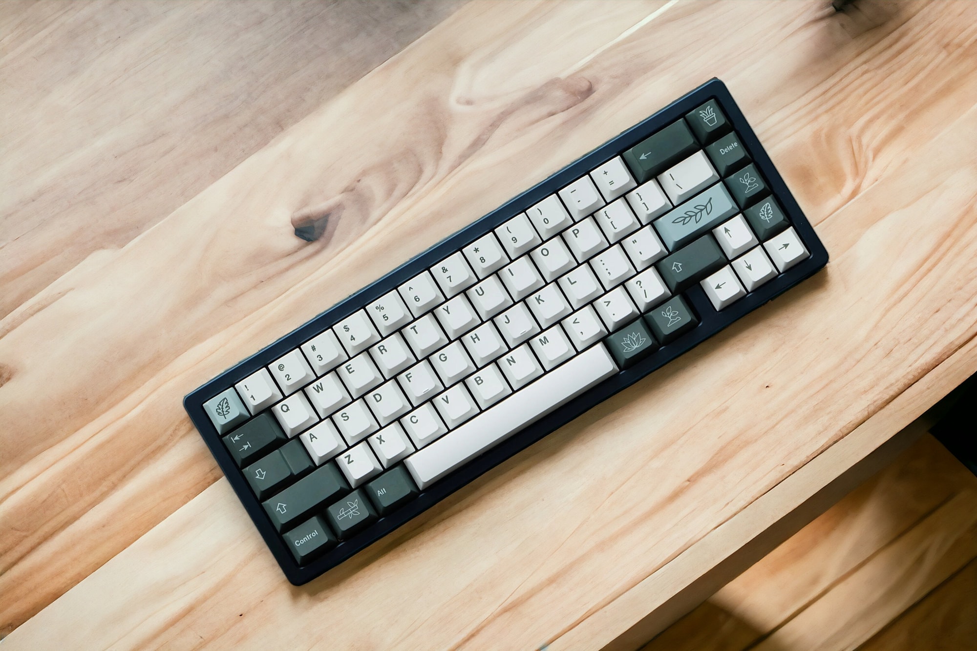 Tree Leaf Layers Botanical Theme Cute Cool Keycaps Set for Mechanical ...