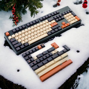 Thai Tea Modern Orange Theme Cute Cool Keycaps Set for Mechanical ...