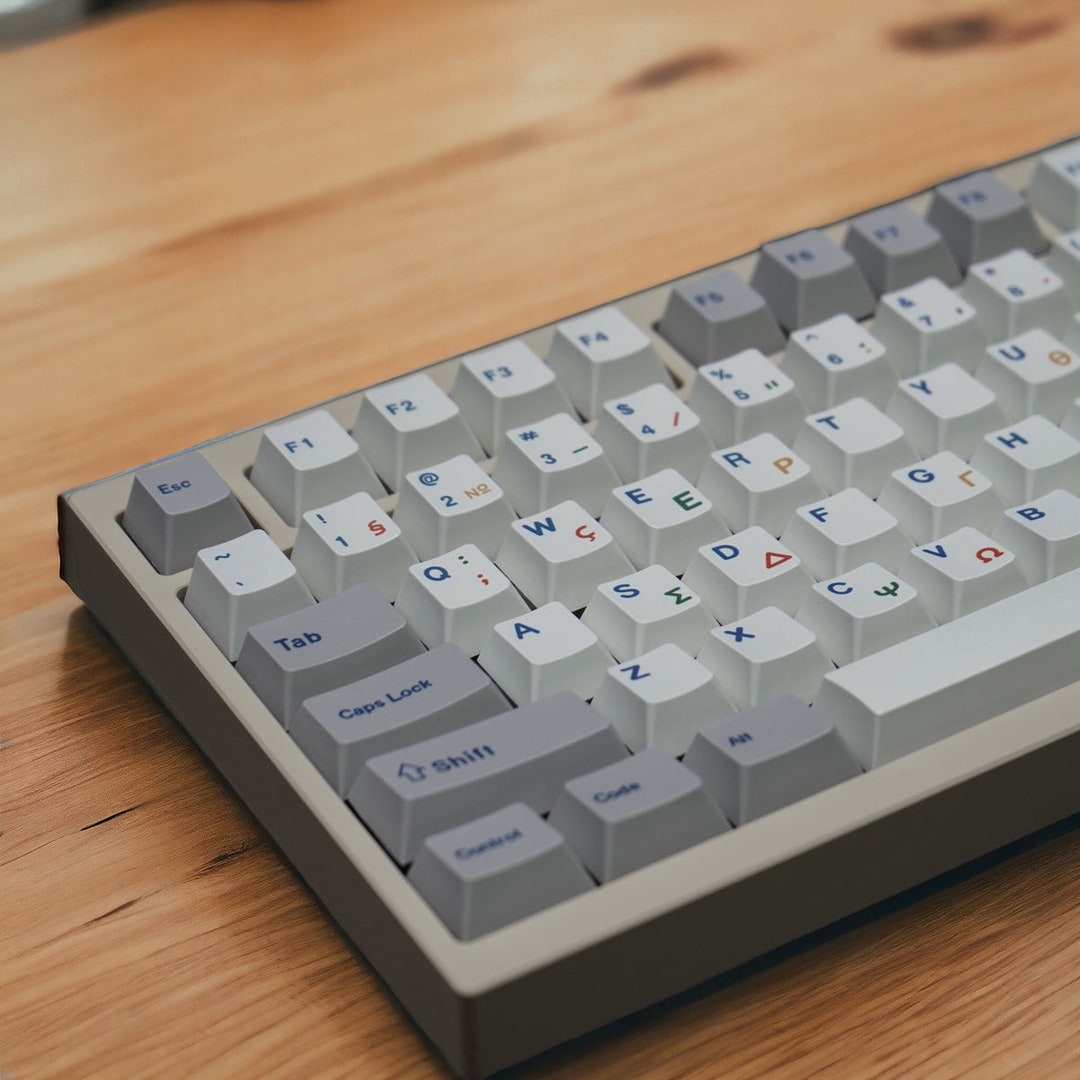Retro Greek Gray Cute Cool Theme Keycaps Set for Mechanical Keyboard ...