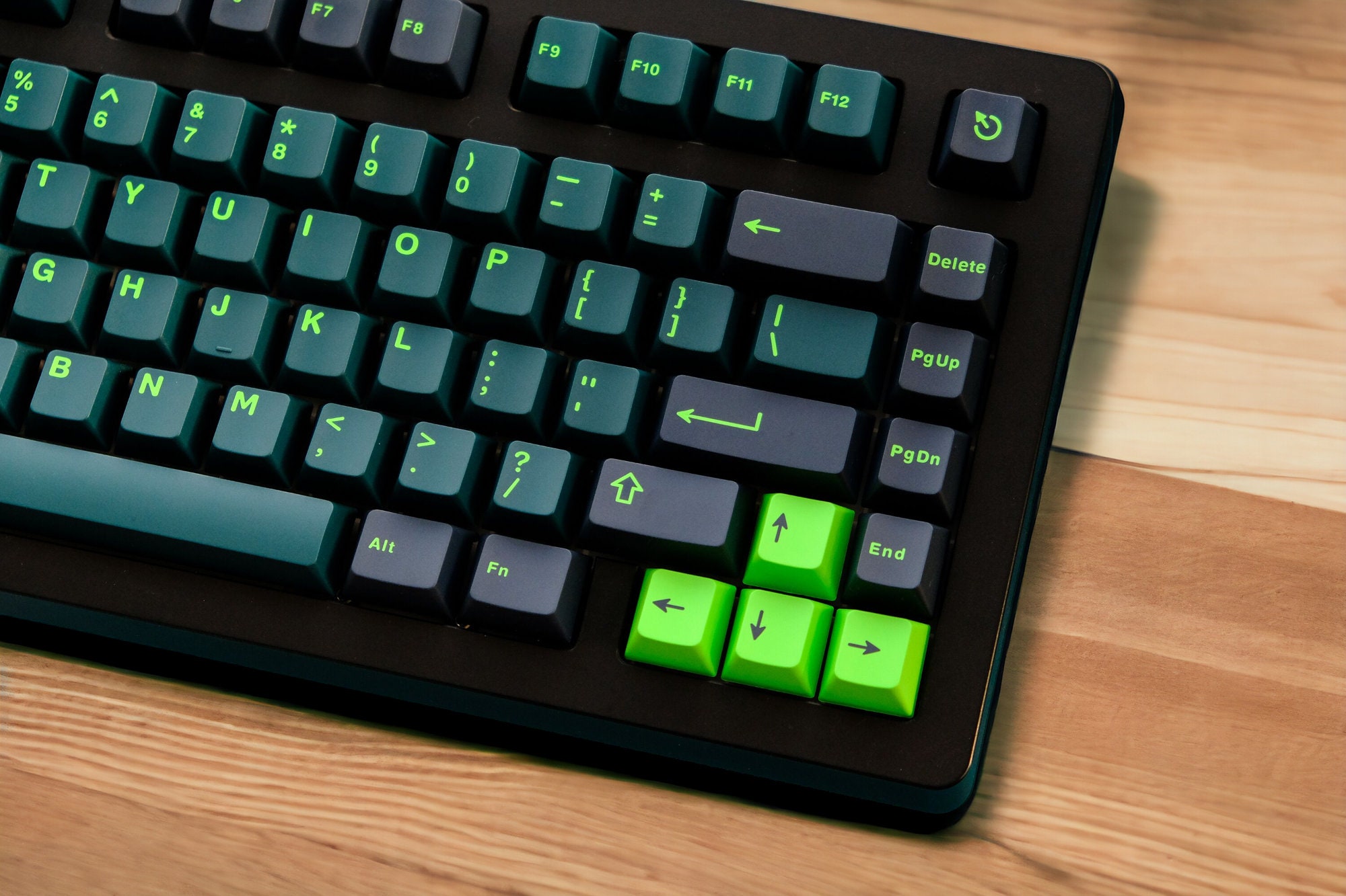 Shadowed Emerald Carbongreen Theme Cute Cool Keycaps Set for Mechanical ...