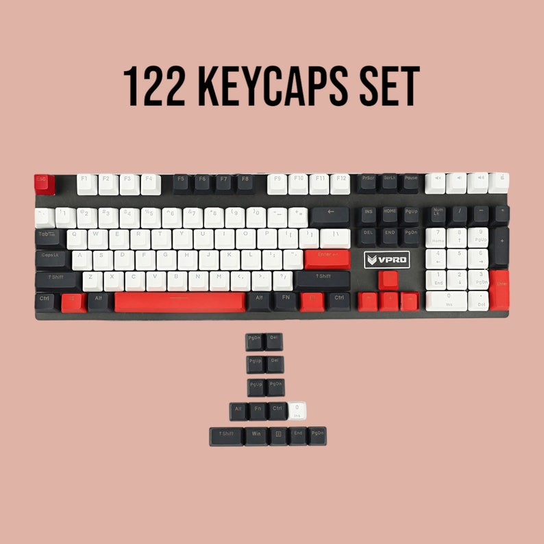 Sports Racing Gaming Theme Keycaps Set for Mechanical Keyboard 122 Keys ...