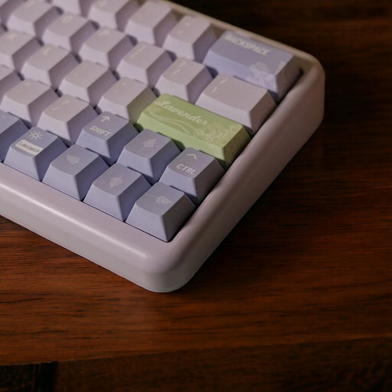 Lavender Purple Lilac Violet Theme Cute Cool Keycaps Set for Mechanical ...