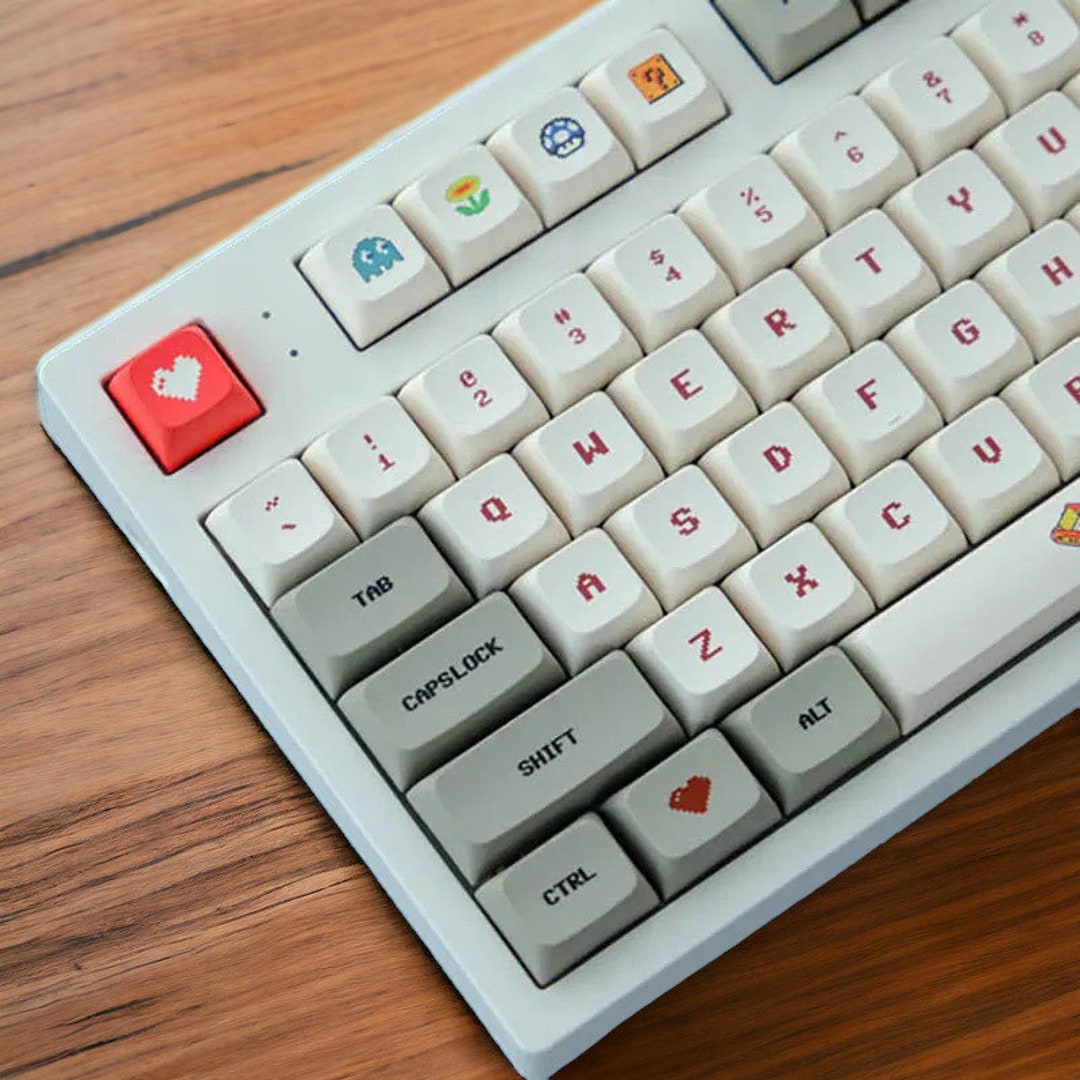 Retro Mario Video Old Game Keycaps Set for Mechanical Keyboard - Etsy