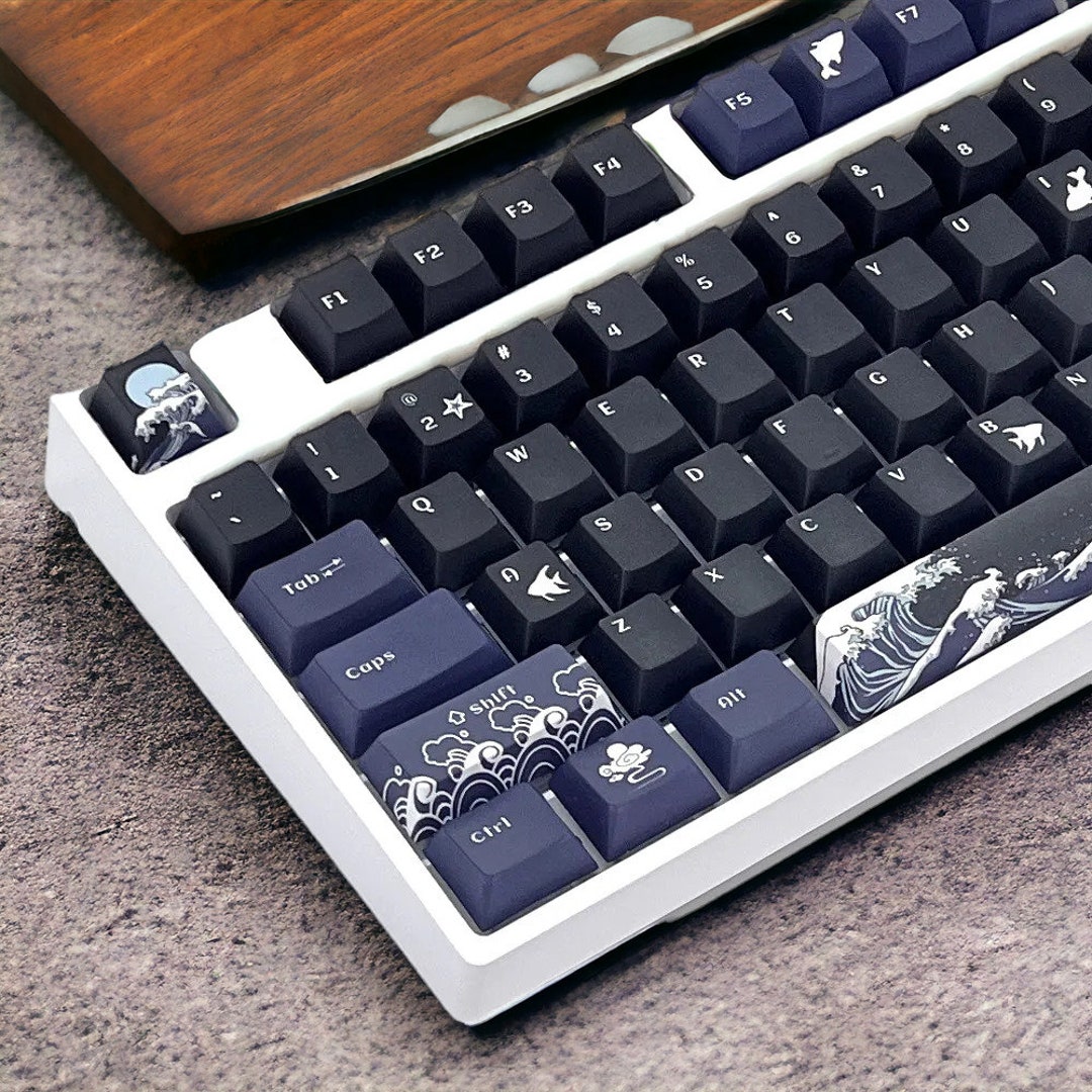 Stormy Dark Night at Sea Theme Cute Cool Keycaps Set for Mechanical ...