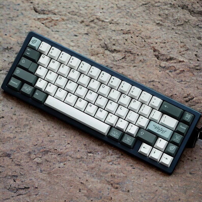 Tree Leaf Layers Botanical Theme Cute Cool Keycaps Set for Mechanical ...
