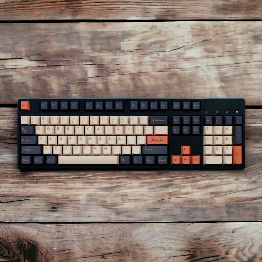 Thai Tea Modern Orange Theme Cute Cool Keycaps Set for Mechanical ...