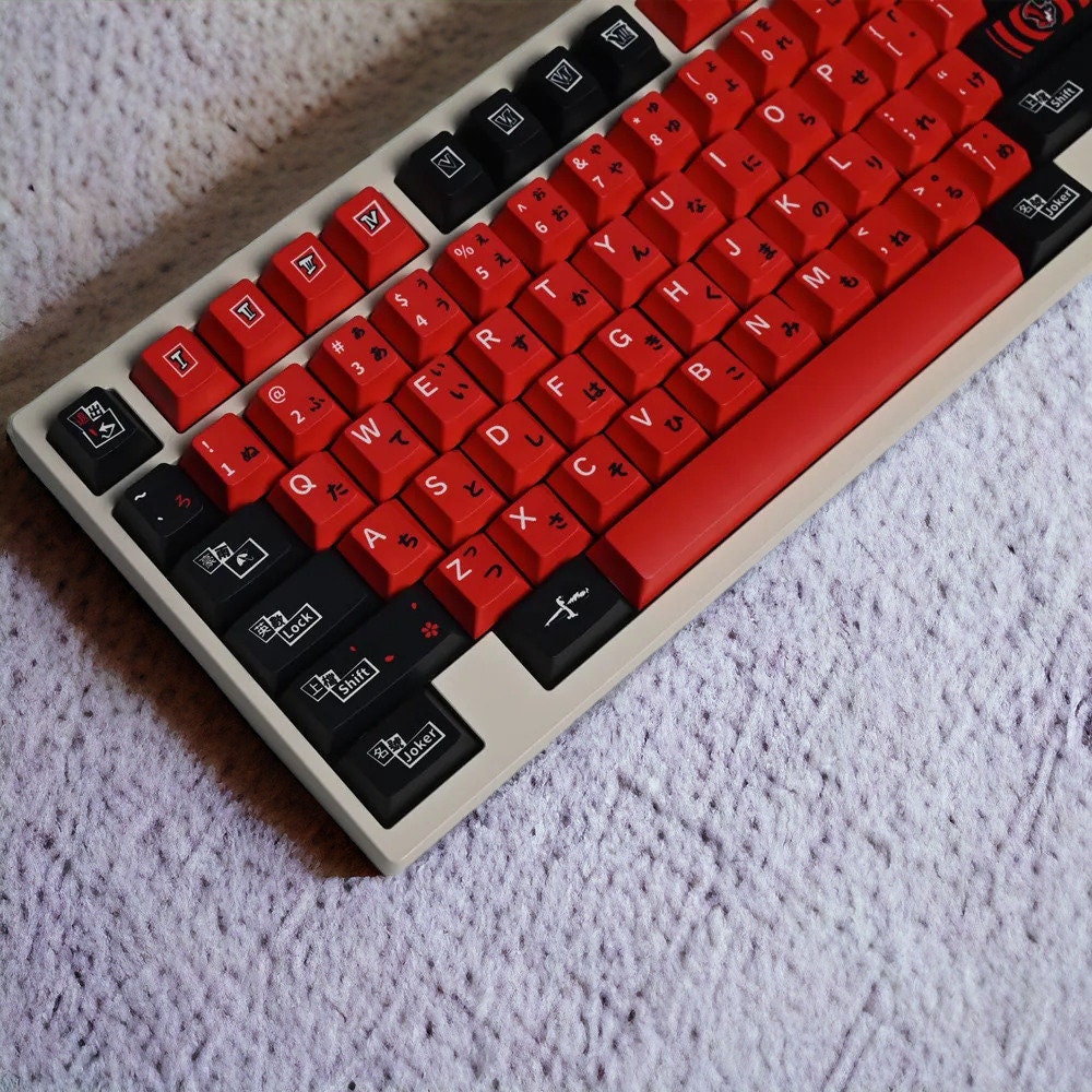 Persona Red Black Video Game Theme Keycaps Set for Mechanical Keyboard ...