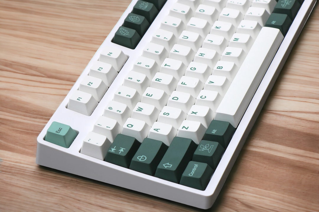 Tree Leaf Layers Botanical Theme Cute Cool Keycaps Set for Mechanical ...