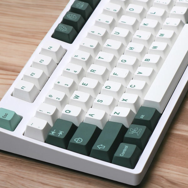 Green and White Keycaps - Etsy