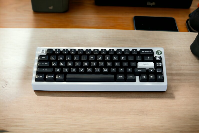 Shadow Stealth Black Eclipse Theme Cute Cool Keycaps Set for Mechanical ...