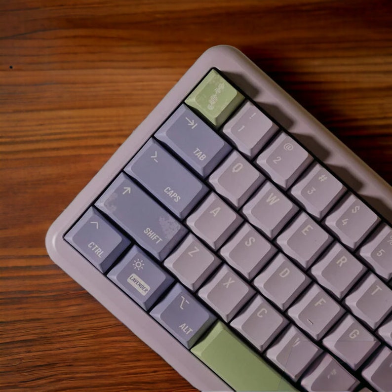 Lavender Purple Lilac Violet Theme Cute Cool Keycaps Set for Mechanical ...
