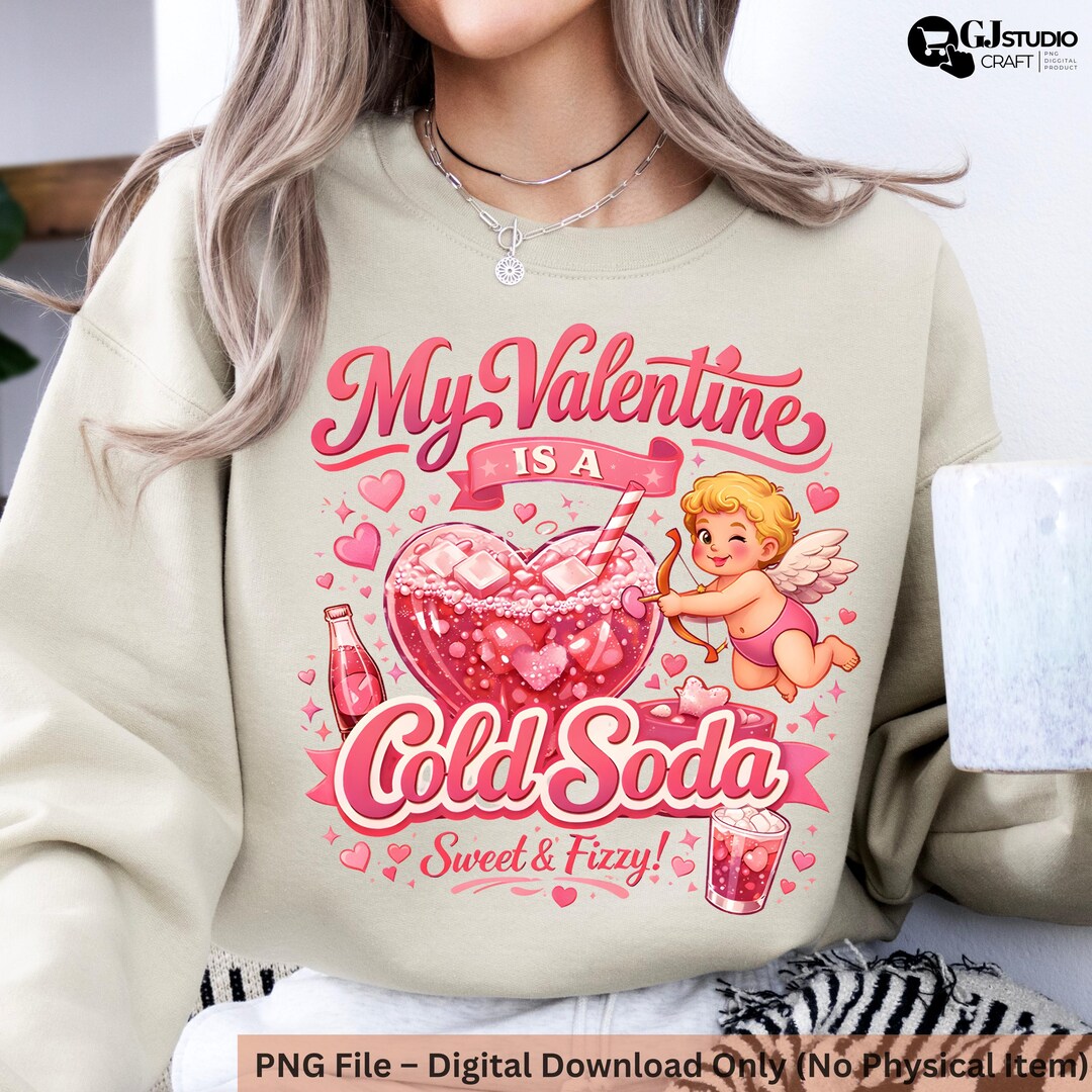Funny Valentine Soda PNG, My Valentine is a Cold Soda Design, Sweet ...