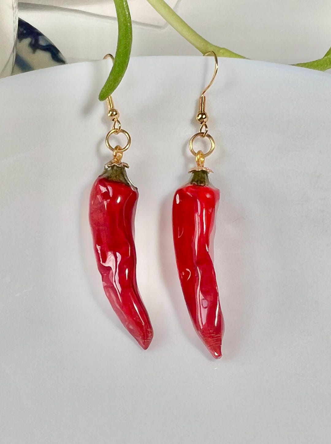Dried Hot Chili Pepper Dangle Drop Earrings/necklace, Handmade Real ...