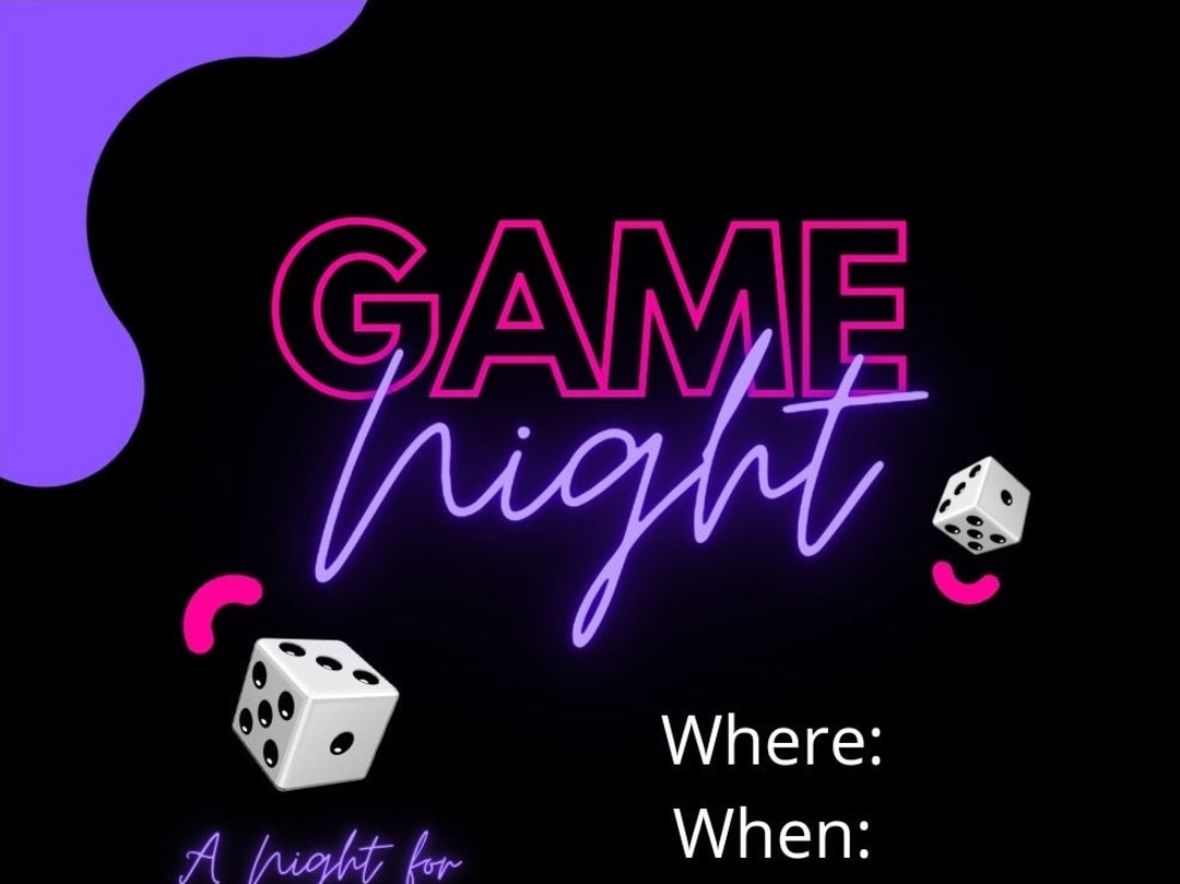 Game Night Poster - Etsy