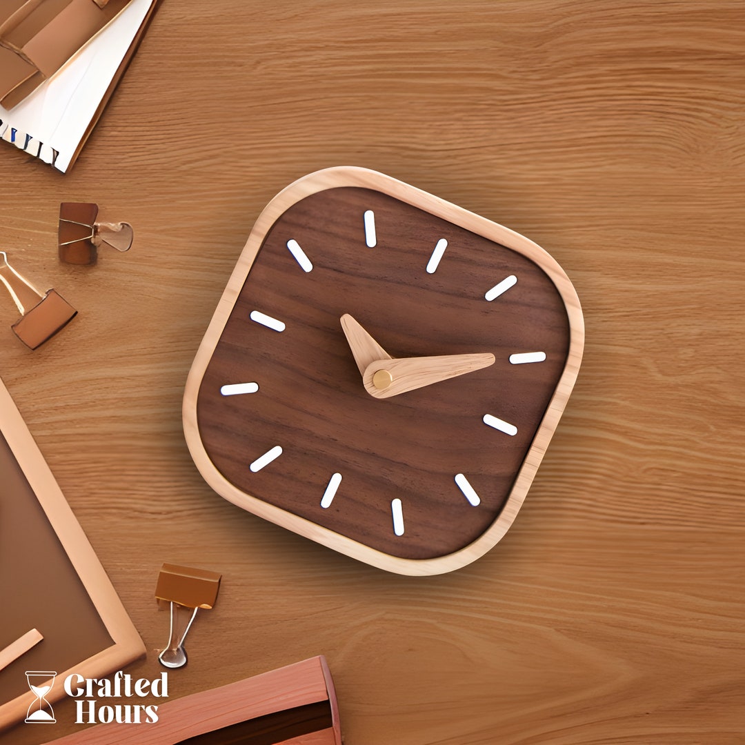 Nordic Desk Clock Wooden Desk Clock Desk Clock Unique - Etsy