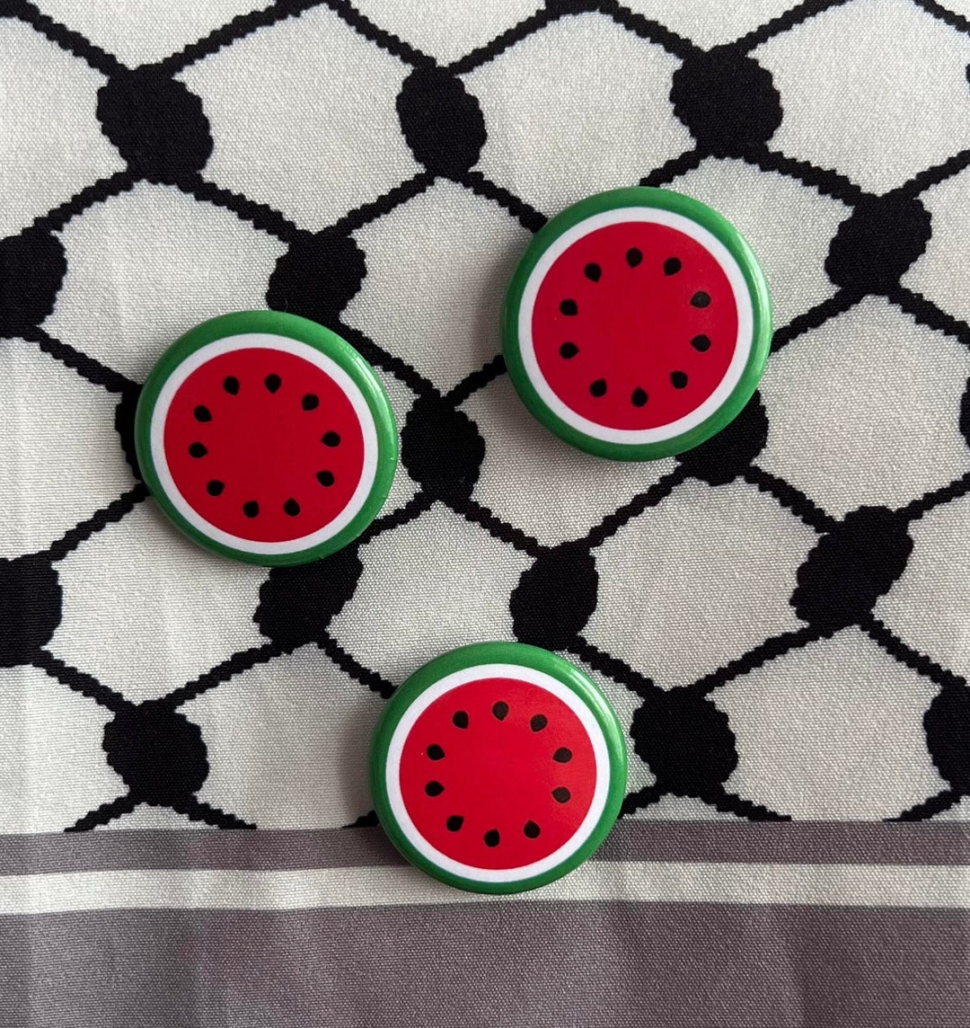 3 Watermelon Badges - Free Palestine Button - Etsy