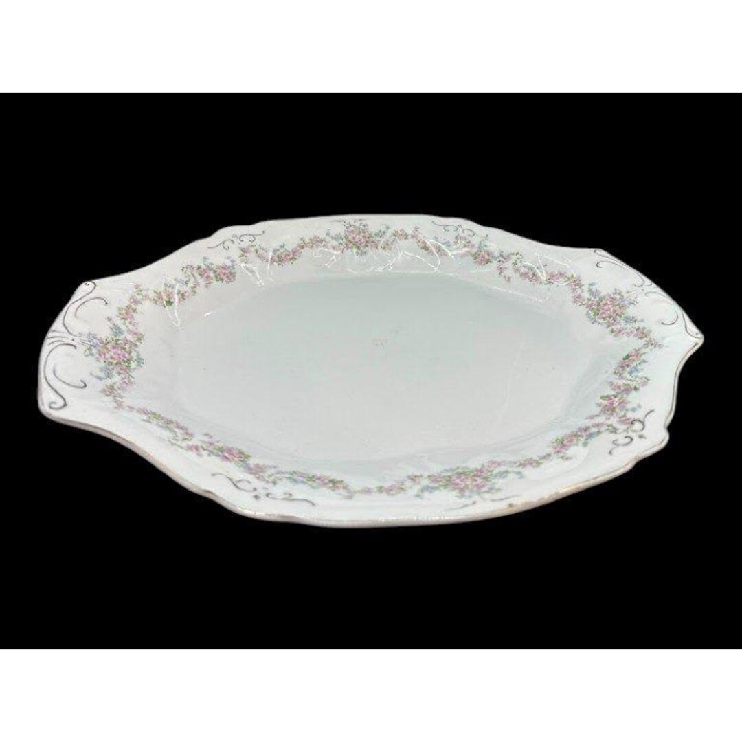 1898 Ridgways Royal Semi Porcelain Platter Rhodesia Export Mark Rose ...