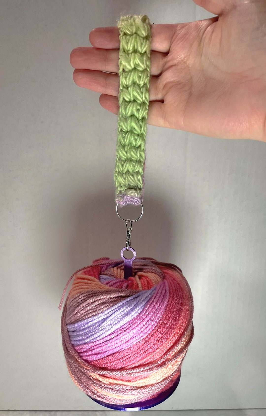 Traveling Yarn Holder Portable, Yarn Caddy, Crochet Gift, Wrist Yarn ...