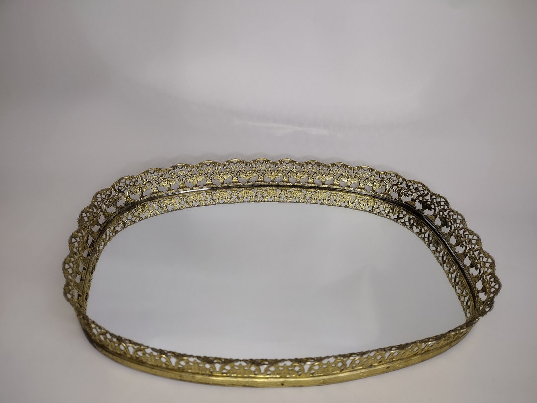 Vintage Mirrored Vanity Tray, Rectangular, 13.5 X 9.5 - Etsy
