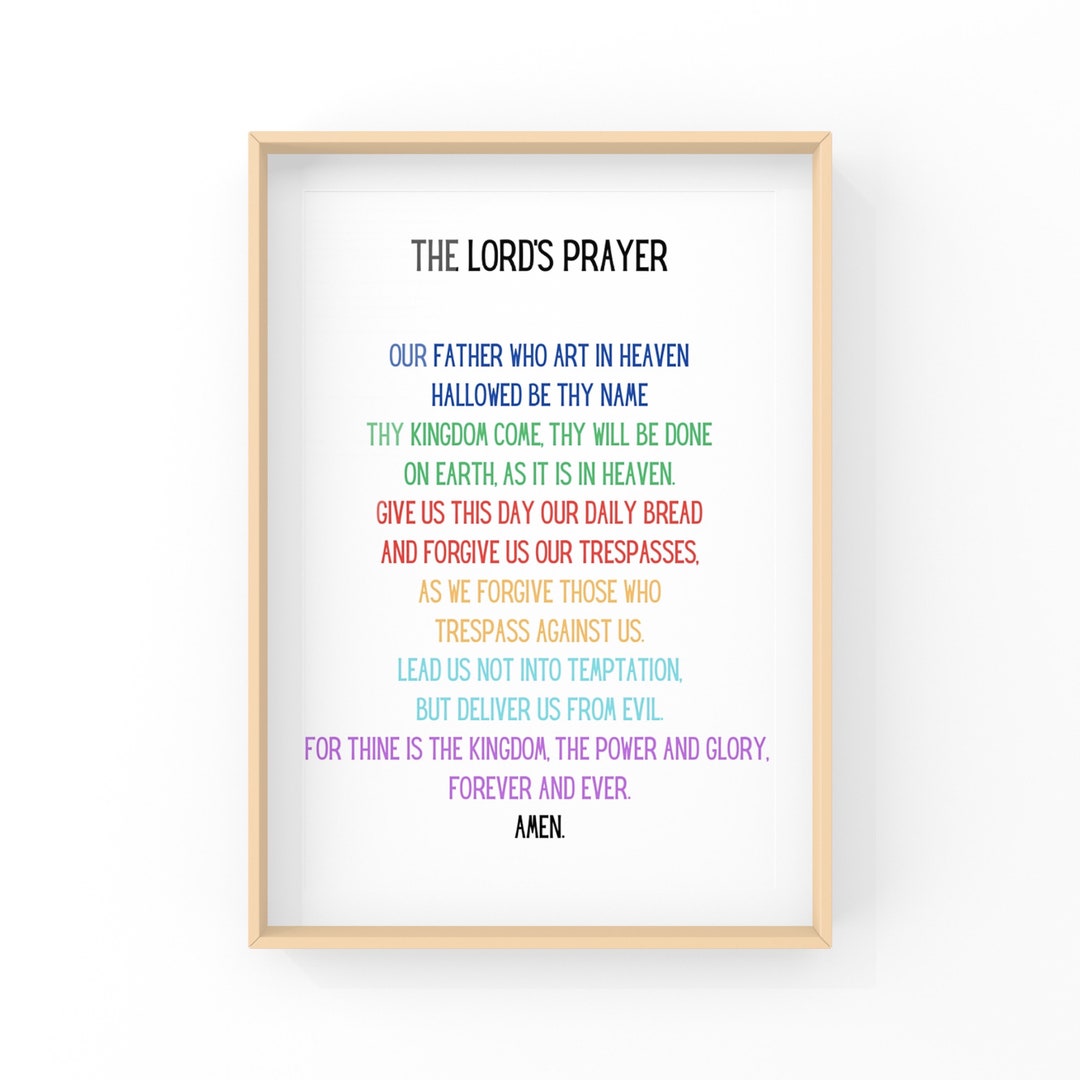 The Lords Prayer Modern Christian Print - Etsy