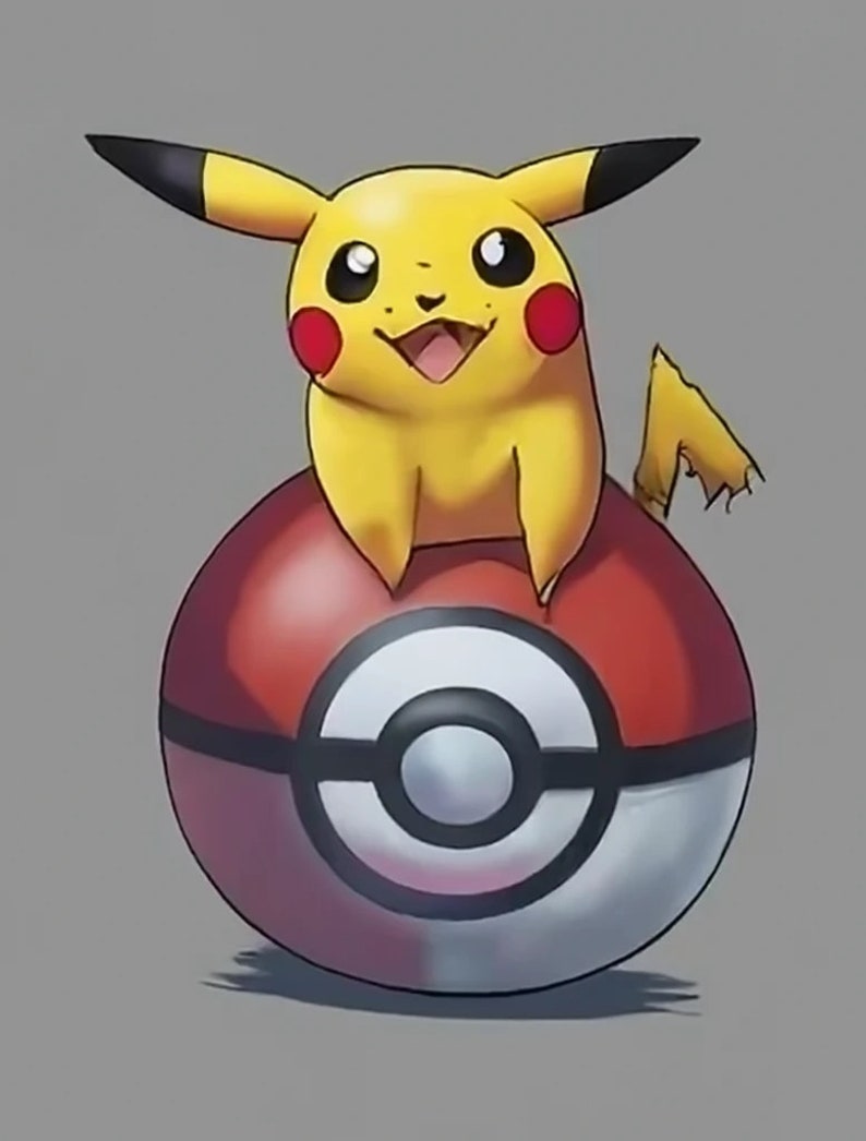 Digital Pent Pikachu Ball PNG PDF JPEG - Etsy