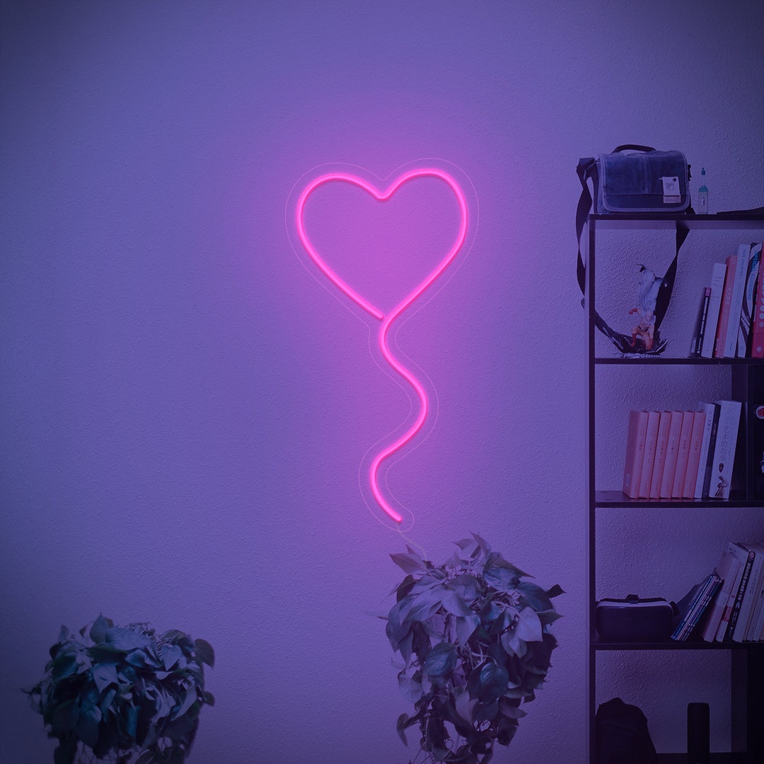 LED Balloon Heart Neon Sign, Love Light Sign, Valentine's Day Gift ...