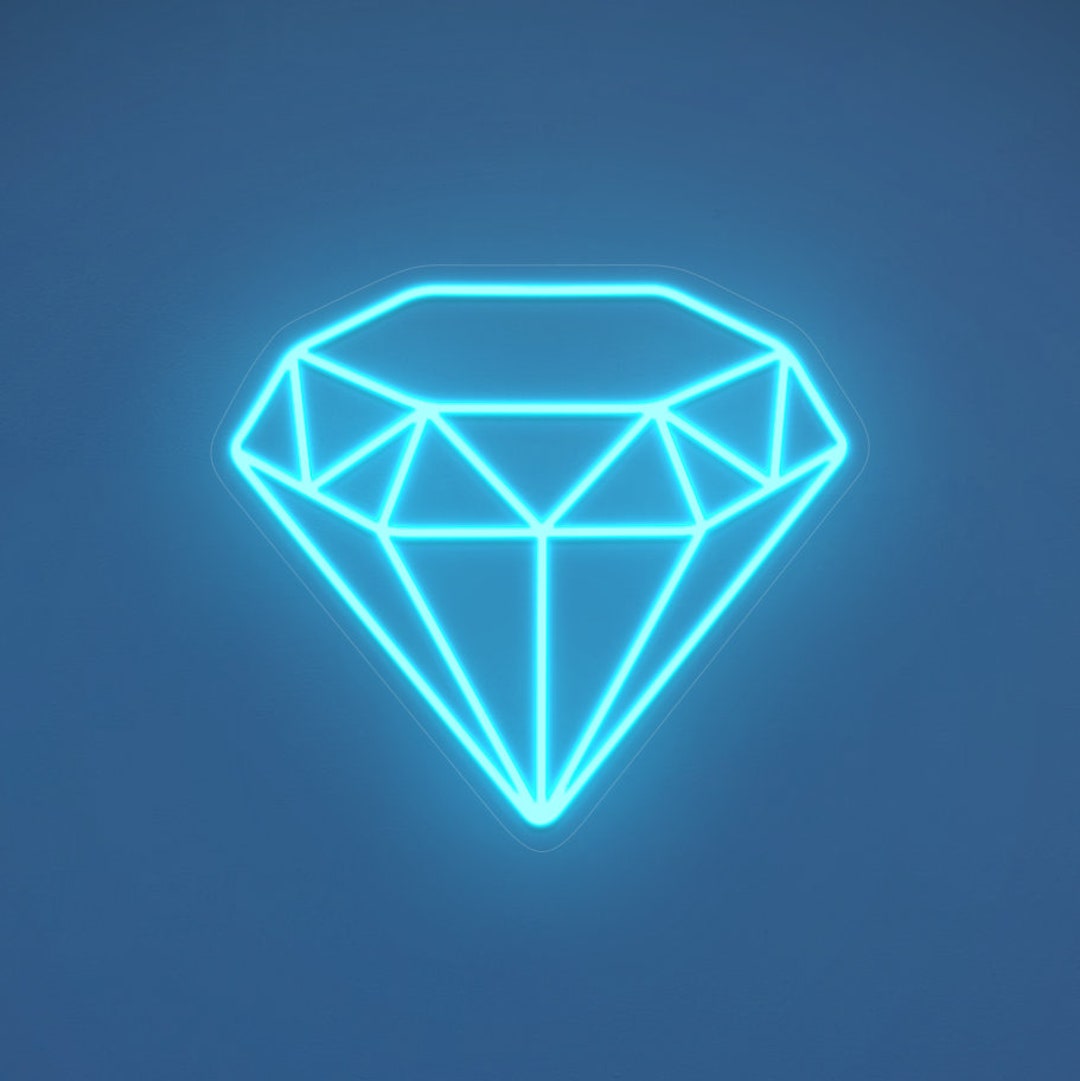 LED Diamond Neon Sign, Diamond Light Sign, Neon for Living Room, Neon ...