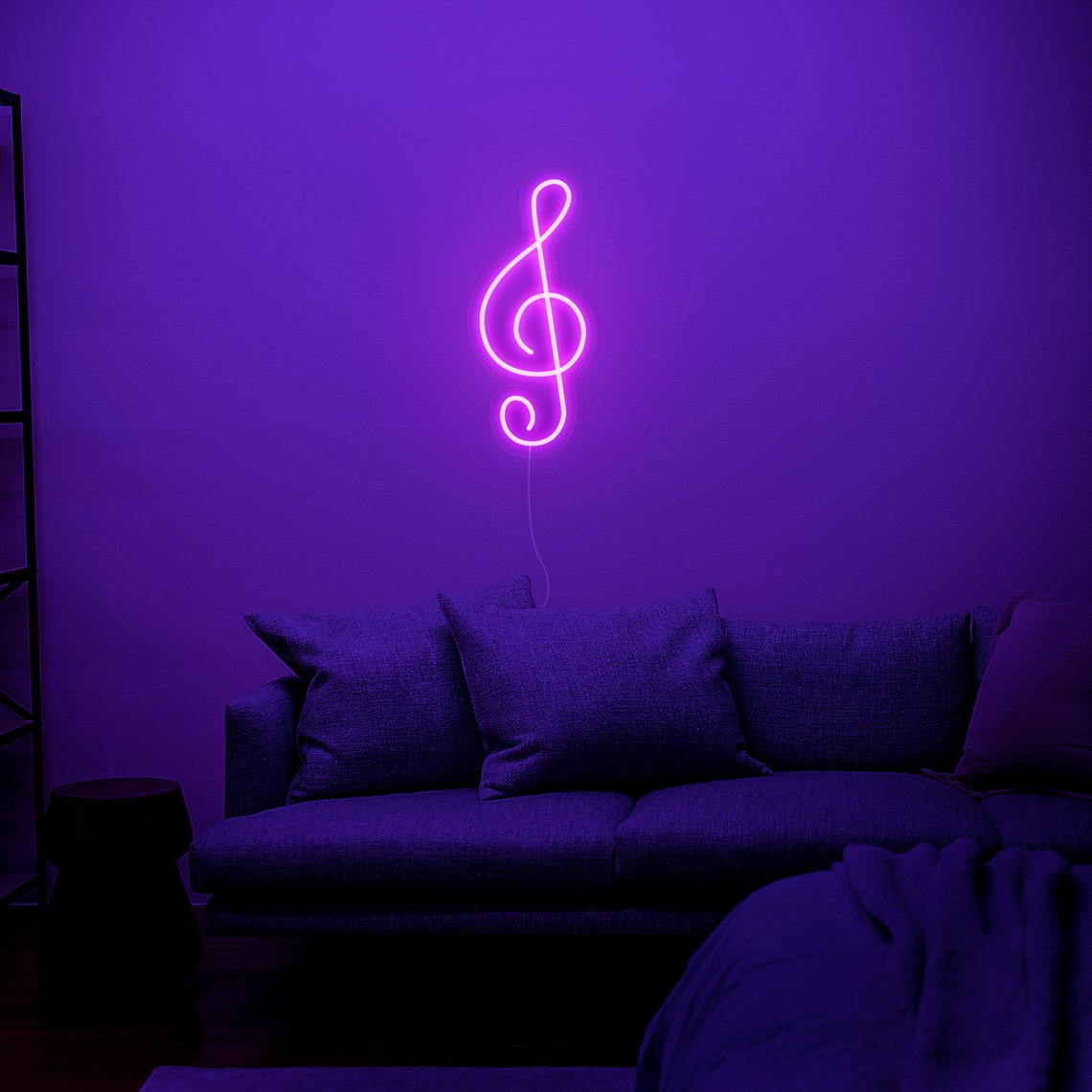 Treble Clef Neon - Harmonize Your Space With Musical Elegance - Etsy