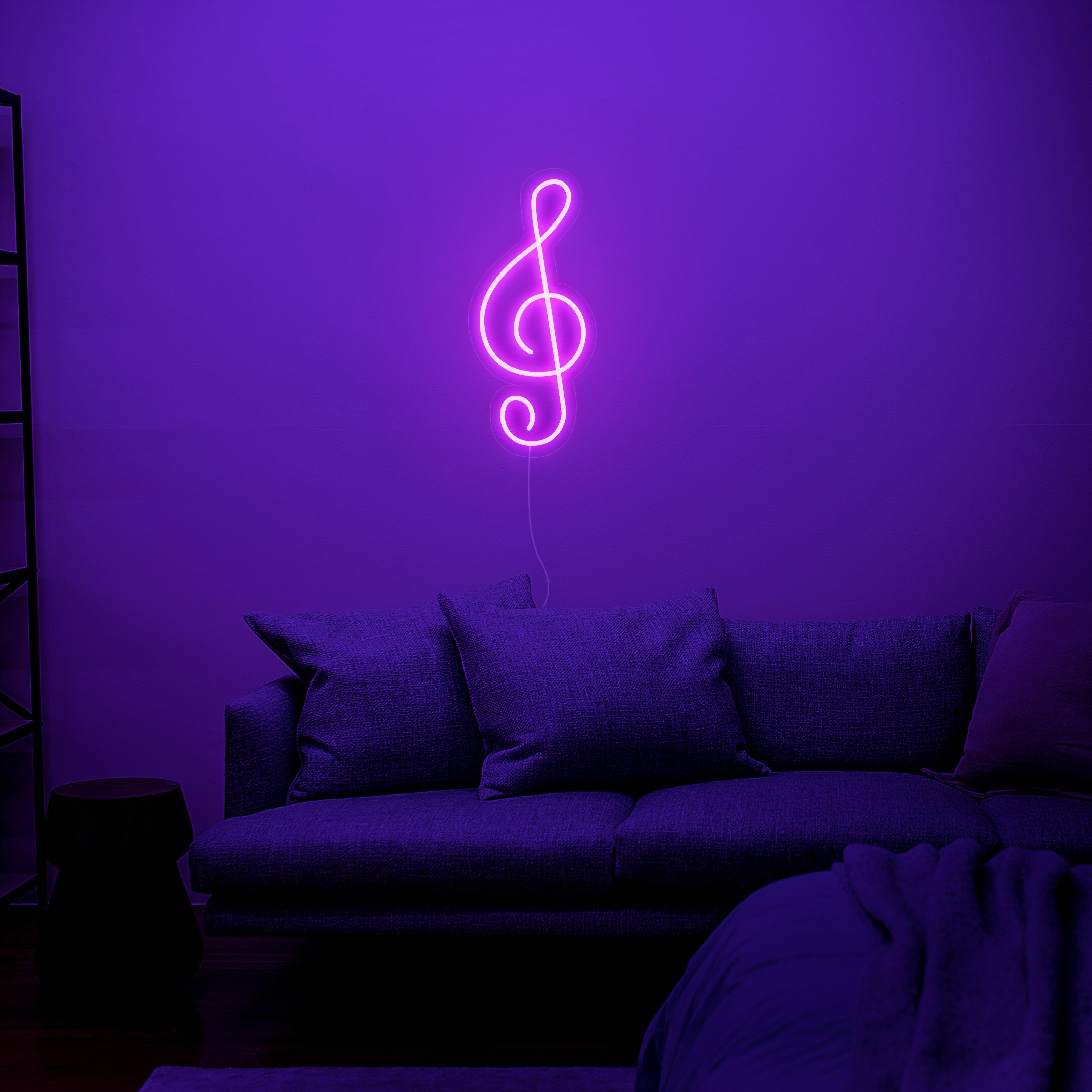 Treble Clef Neon - Harmonize Your Space With Musical Elegance - Etsy