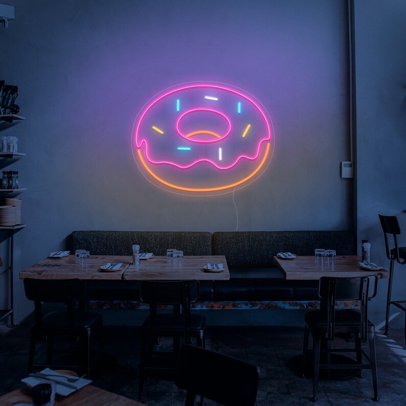 Enseigne Néon Donuts LED, néon cuisine, lumière néon, artisan néon ...